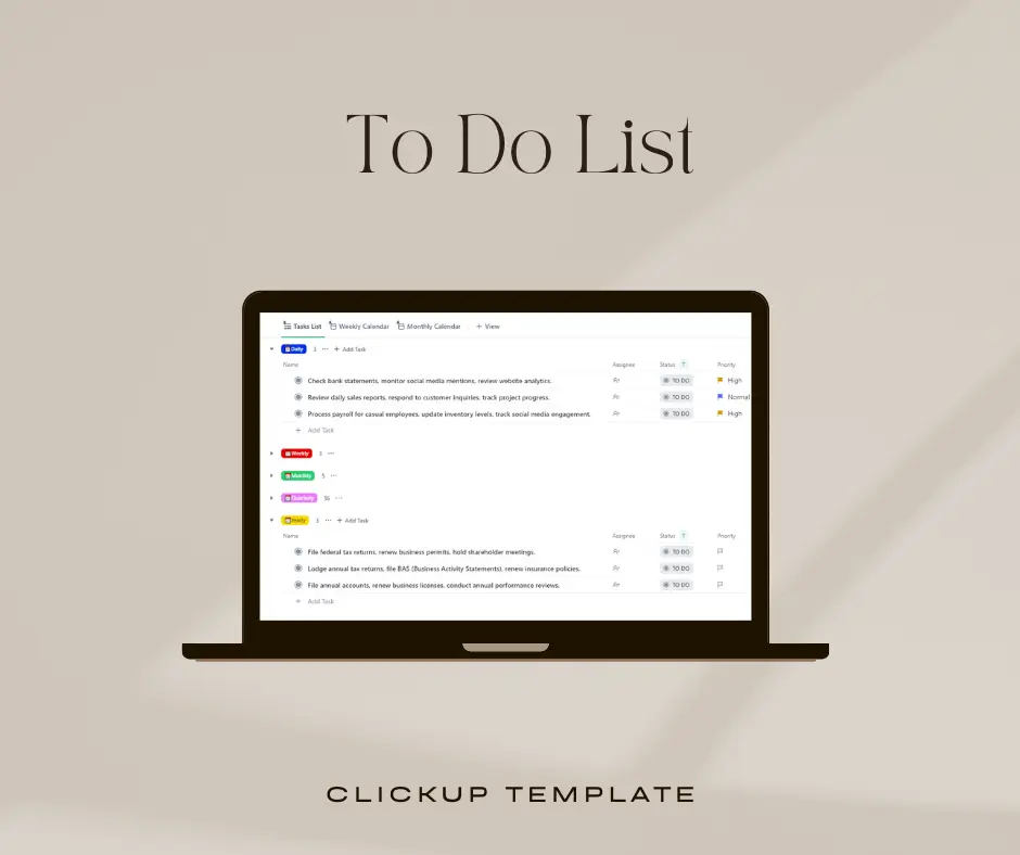 ClickUp Template - To Do List - BranAmb